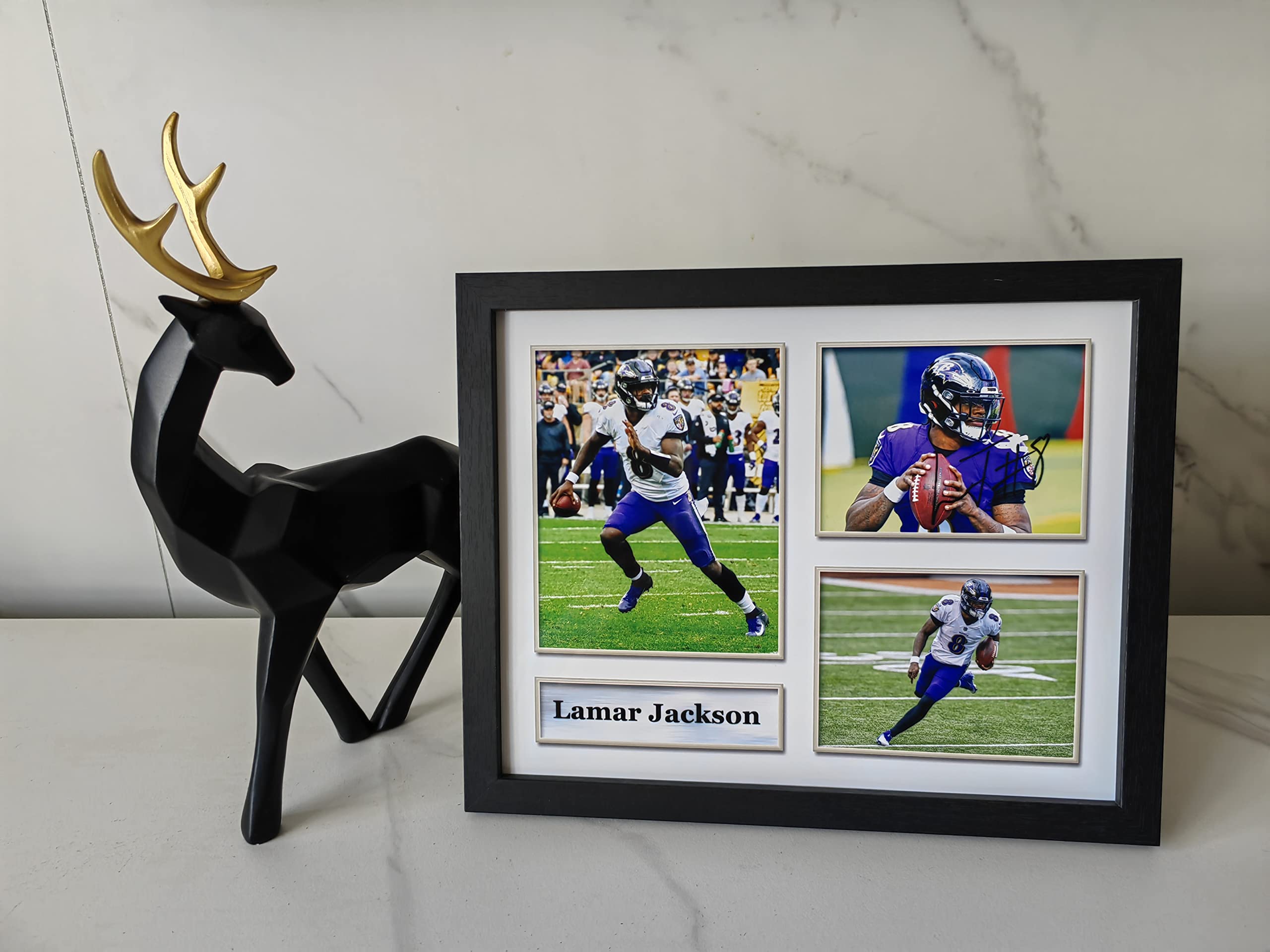Lamar Jackson Reprint Signed Photo Picture Poster Framed Display Decorations Fan Gifts Memorabilia Wall Art