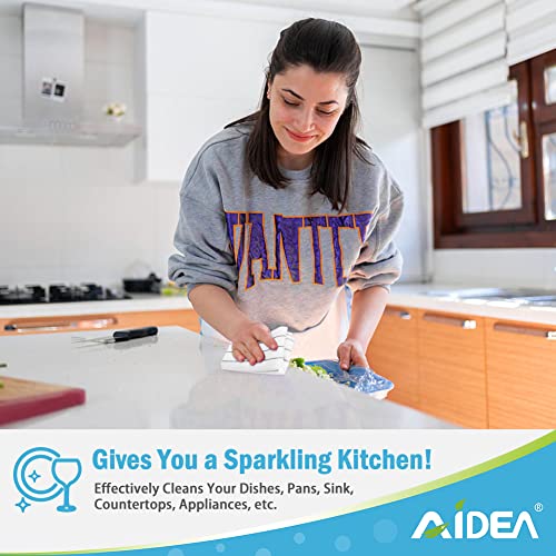 AIDEA Kitchen Towels, Absorbent Dish Towels for Kitchen, Soft Dish Towels for Home, Multi-Purpose Cloths for Household Cleaning and Drying-8PK, 12βx12β