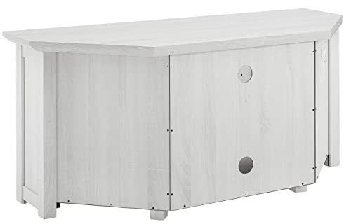 Crosley Furniture Camden TV Stand for 50+ inch TVs, Entertainment Center with Adjustable Storage Shelves, Whitewash