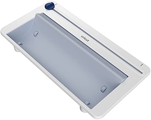 Cricut Roll Holder -With Built in Trimmer – Perfect for Clean Precise Cuts of Cricut Smart Vinyl and Heat Transfer Vinyl Iron On – Compatible with Cricut Maker 3 and Cricut Explore 3,White