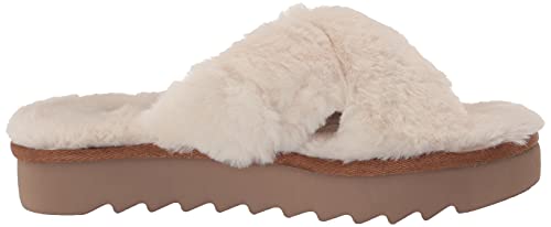 Koolaburra by UGG Women's Fuzz It Sandal, Natural, Size 11