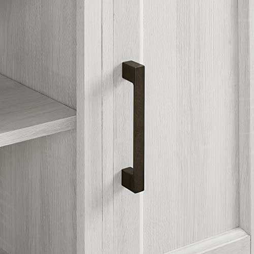 Crosley Furniture Camden TV Stand for 50+ inch TVs, Entertainment Center with Adjustable Storage Shelves, Whitewash