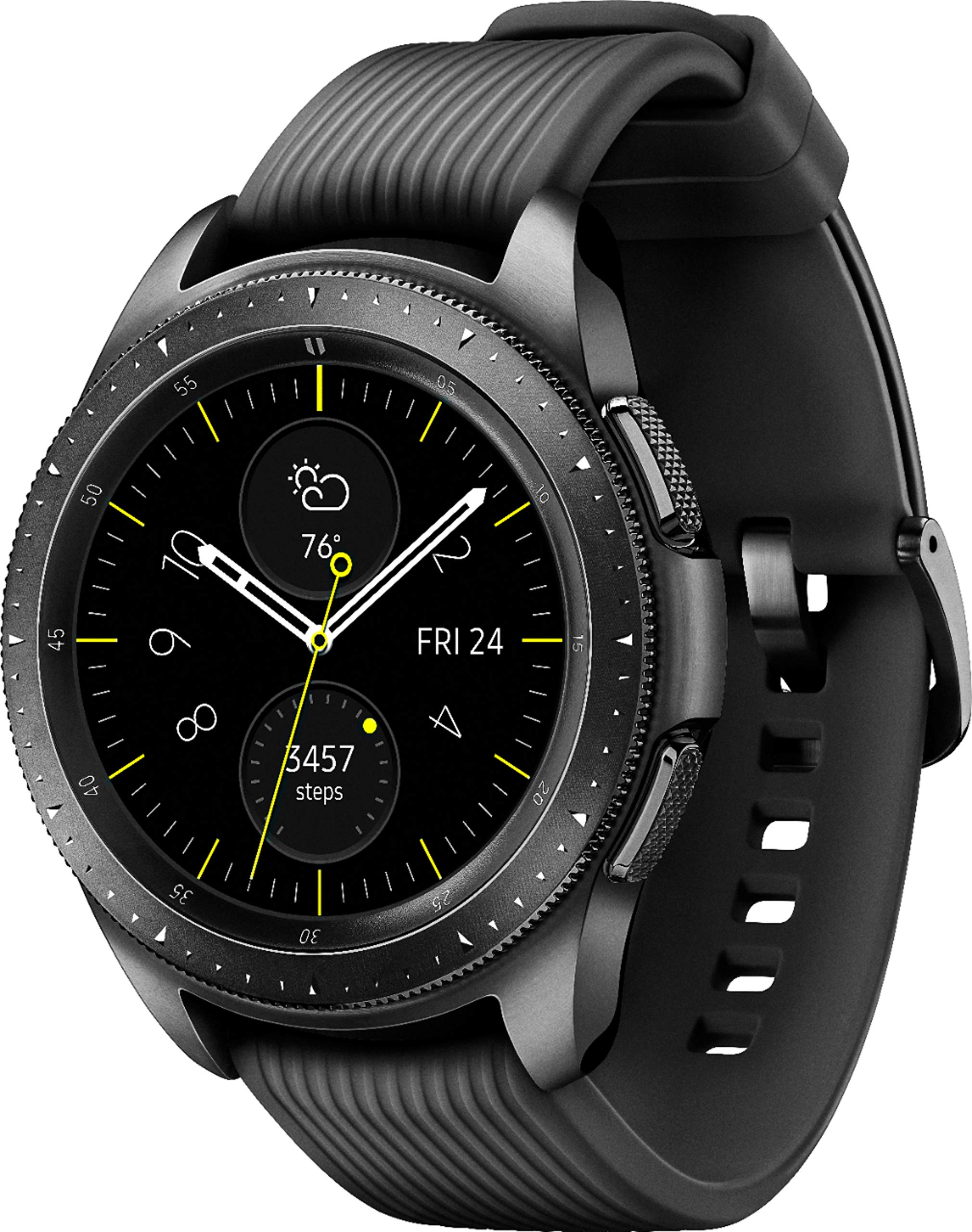 SAMSUNG Galaxy Watch (42mm) 4G LTE SM-R815UZKAXAR - Phone, Midnight Black (Renewed)