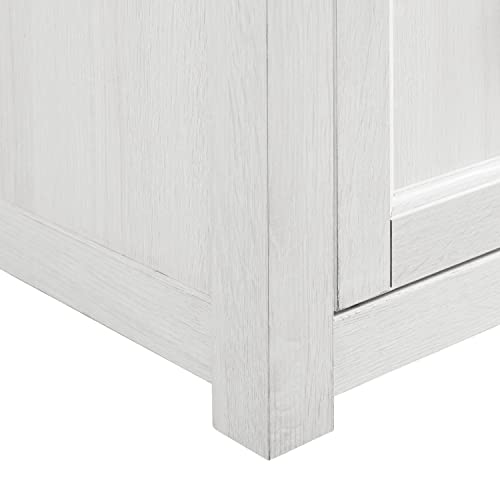 Crosley Furniture Camden TV Stand for 50+ inch TVs, Entertainment Center with Adjustable Storage Shelves, Whitewash