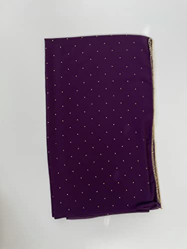 Abllore Bubble Chiffon Scarf for Women - Lightweight Solid Color Hijab Scarf - Sun-Proof Shawls Wrap for Evening Dresses (Purple)