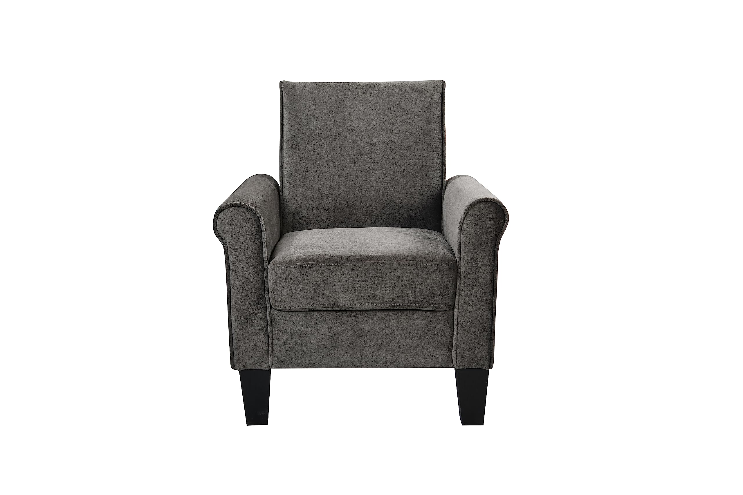 Lepfun Accent Living Room Chairs Modern Linen Fabric Comfy Reading Armchair for Bedroom Small Spaces Apartment Office, Charcoal Grey