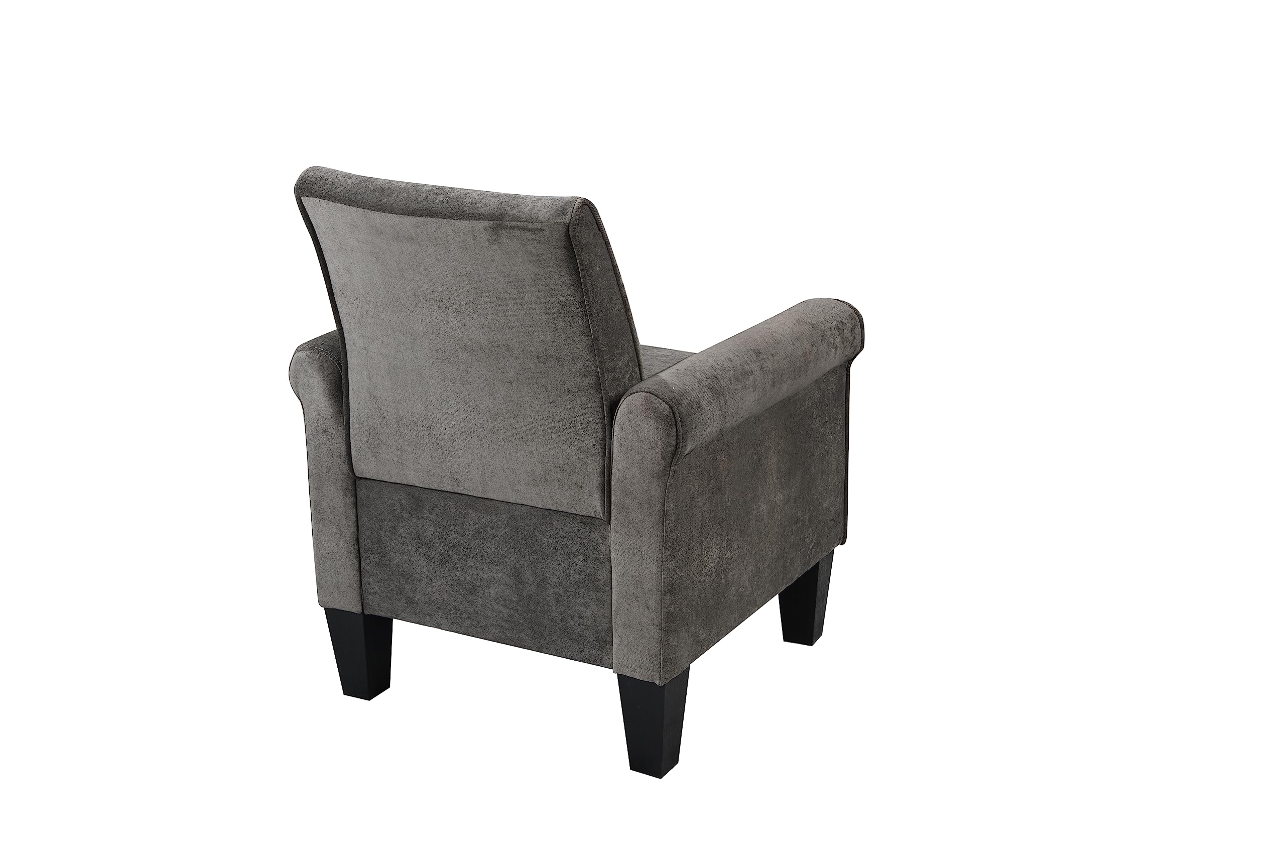 Lepfun Accent Living Room Chairs Modern Linen Fabric Comfy Reading Armchair for Bedroom Small Spaces Apartment Office, Charcoal Grey