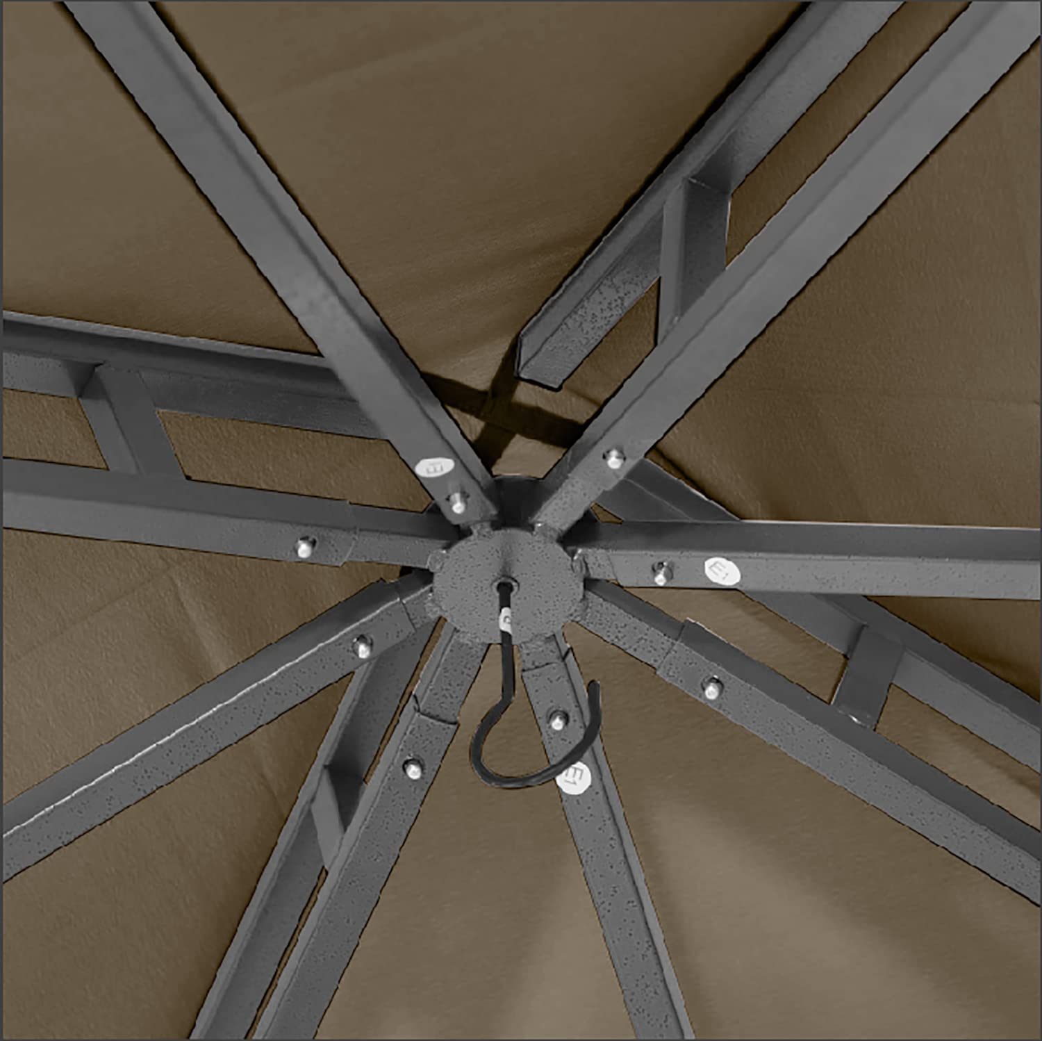 ABCCANOPY Gazebos for Patios 10x10 - Outdoor Steel Frame Gazebo for Lawn Backyard Garden Deck (Khaki)