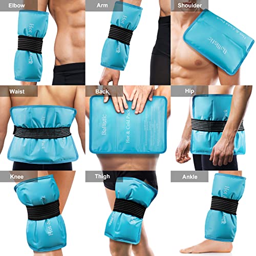 Reusable Ice Packs for Injuries Shoulder - Dual Use Hot & Cold Packs for Pain Relief, Cold Compress Wrap for Relief Tendonitis, Bursitis, Sore Muscles, Bruising, Swelling and Neck Pain