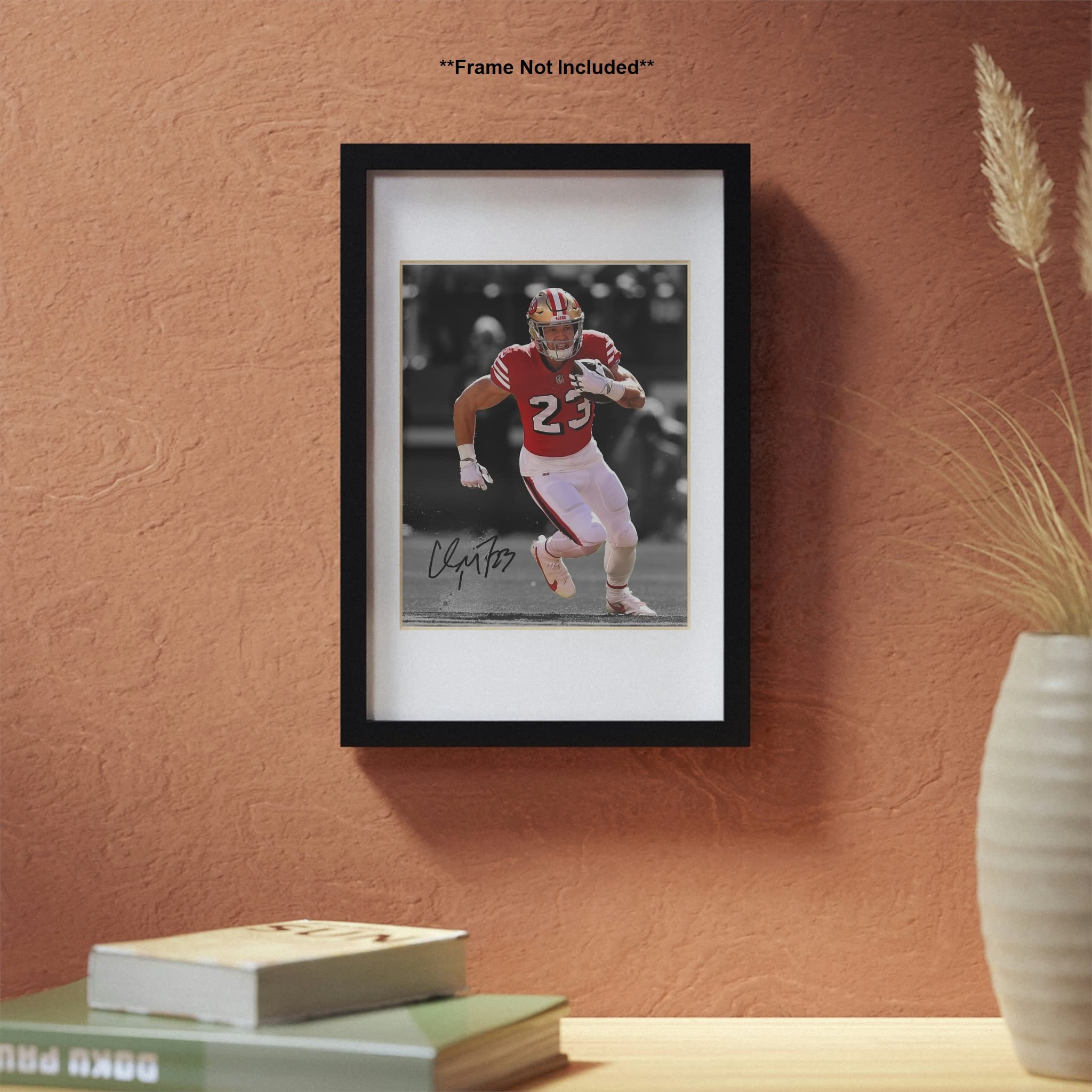 Ikonic Fotohaus Christian McCaffrey Epic Rush Signed Photo Autograph Print Wall Art Home Decor