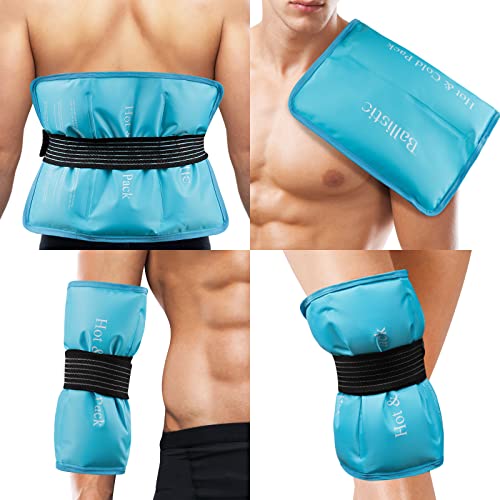 Reusable Ice Packs for Injuries Shoulder - Dual Use Hot & Cold Packs for Pain Relief, Cold Compress Wrap for Relief Tendonitis, Bursitis, Sore Muscles, Bruising, Swelling and Neck Pain