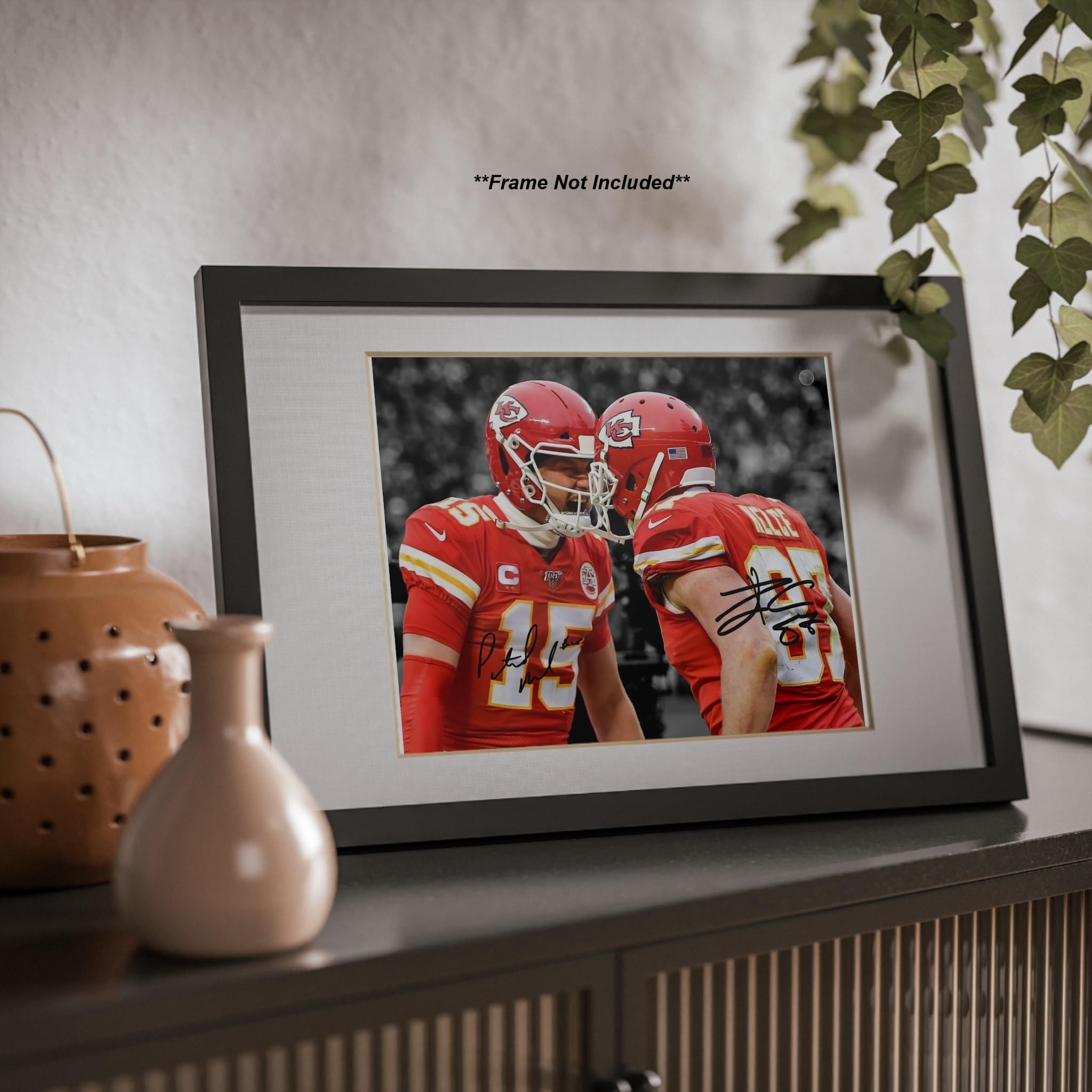 Ikonic Fotohaus Patrick Mahomes Travis Kelce Signed Photo Autograph Print Wall Art Home Decor