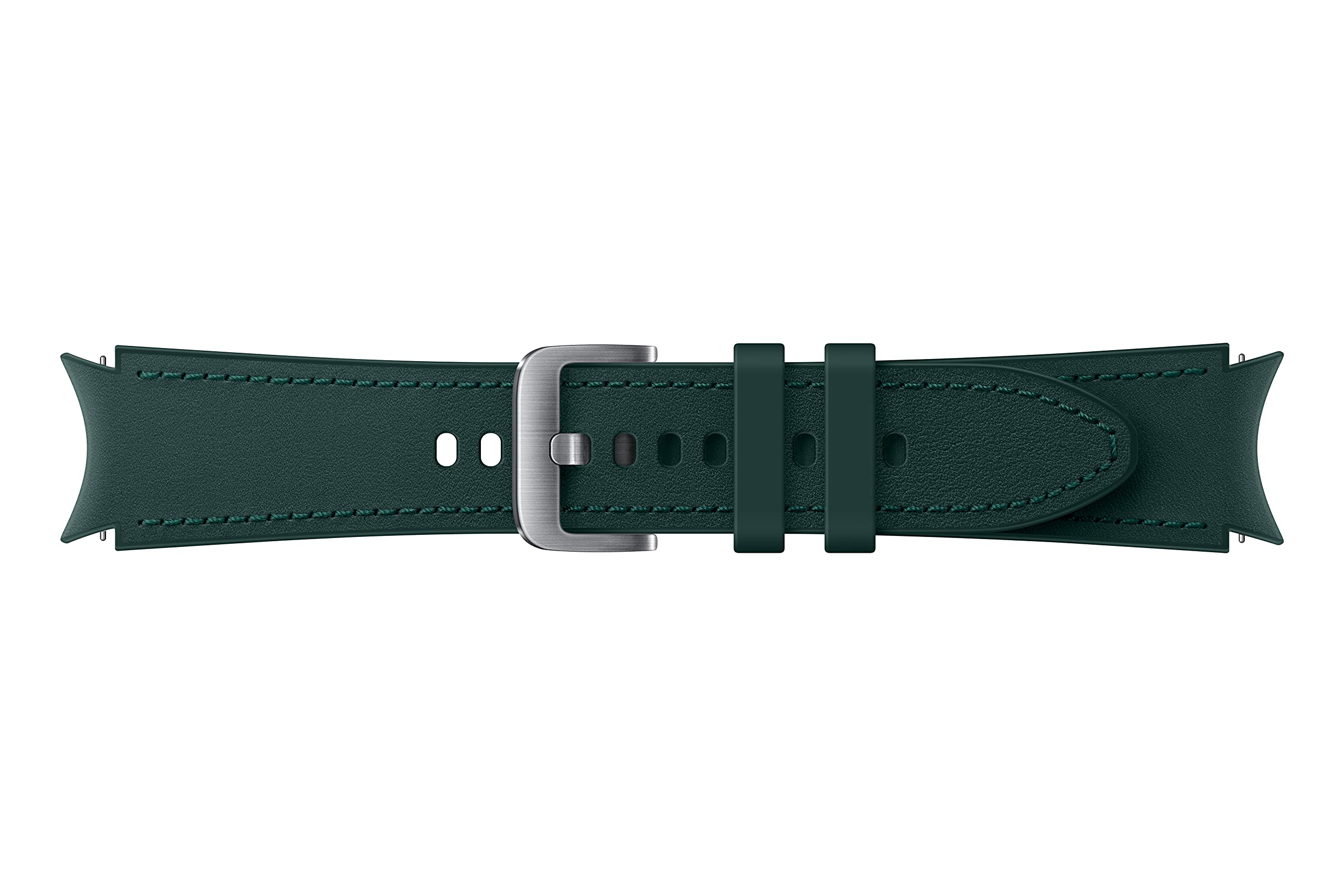 Samsung Electronics Hybrid Leather Silicone Watch Band Strap Small/Medium, for Galaxy Watch 4 and Galaxy Watch 4 Classic (US Version),Green,ET-SHR88SGEGUJ