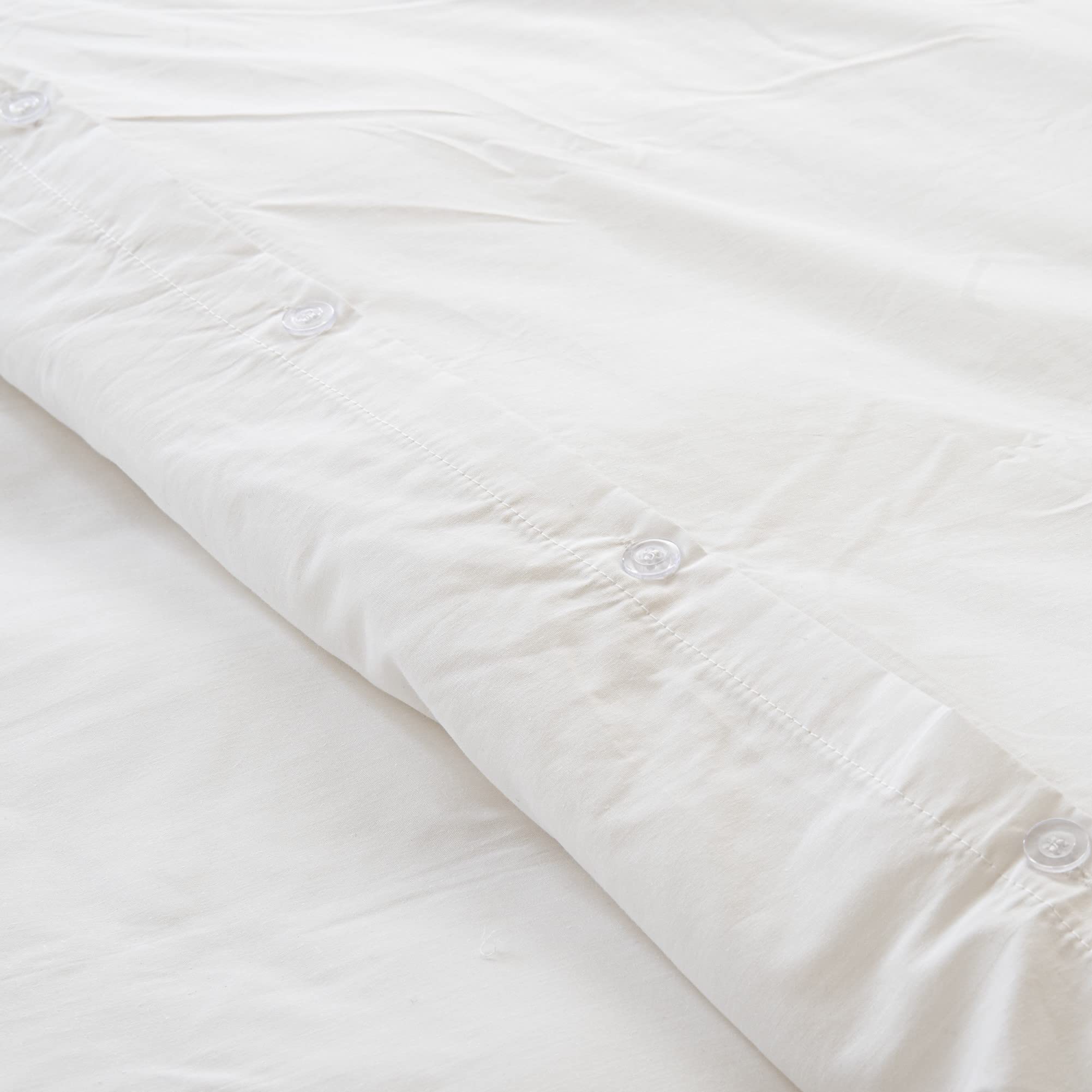 Superity Linen Duvet Cover Twin Size - Soft, Breatheable, Comfortable, and Allergy Free - Protects Comforter Against Dust, Dirty, and Stains - 100% Cotton - 200 Thread Count - (68 X 86)