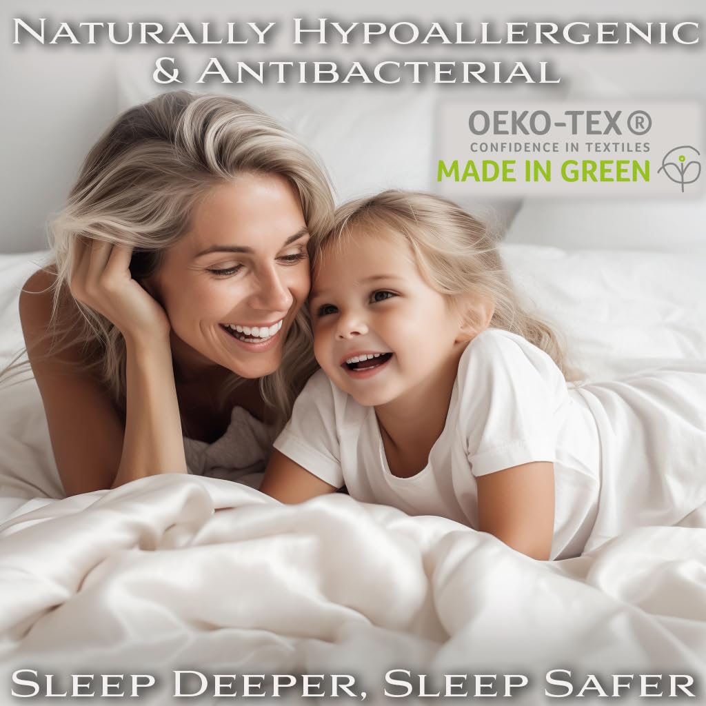 Lunar - 100 Percent Rayon Derived from Bamboo - 400 Thread Count, Eight Corner Ties, Breathable & Soft as Silk- Ideal Duvet Cover for Hot Sleepers