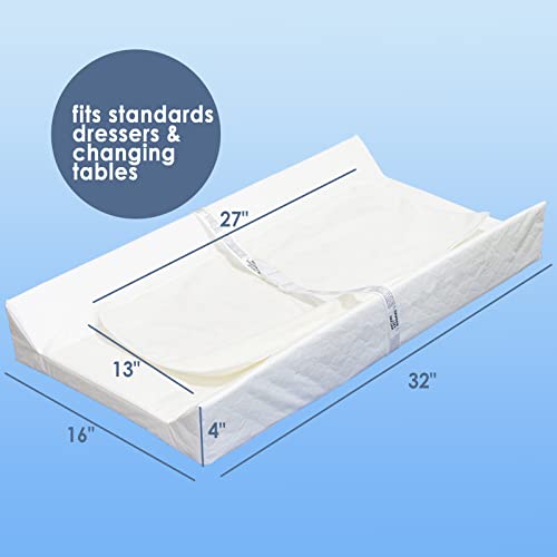 Truwelby Contoured Diaper Changing Pad with 3 Pack Ultra Soft Plush Liners, Baby Changing Pad Cover Waterproof Hypoallergenic Washable