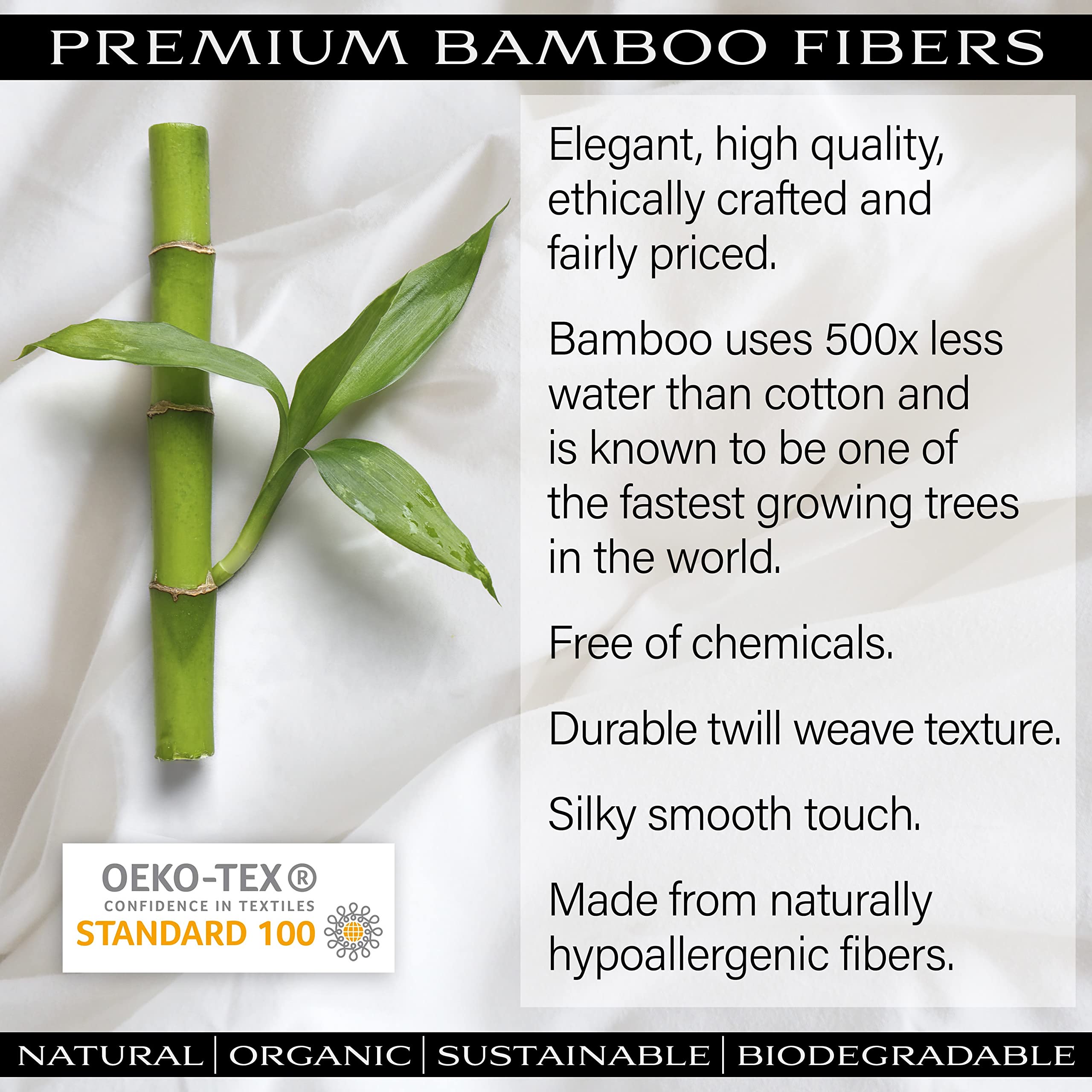 Lunar - 100 Percent Rayon Derived from Bamboo - 400 Thread Count, Eight Corner Ties, Breathable & Soft as Silk- Ideal Duvet Cover for Hot Sleepers
