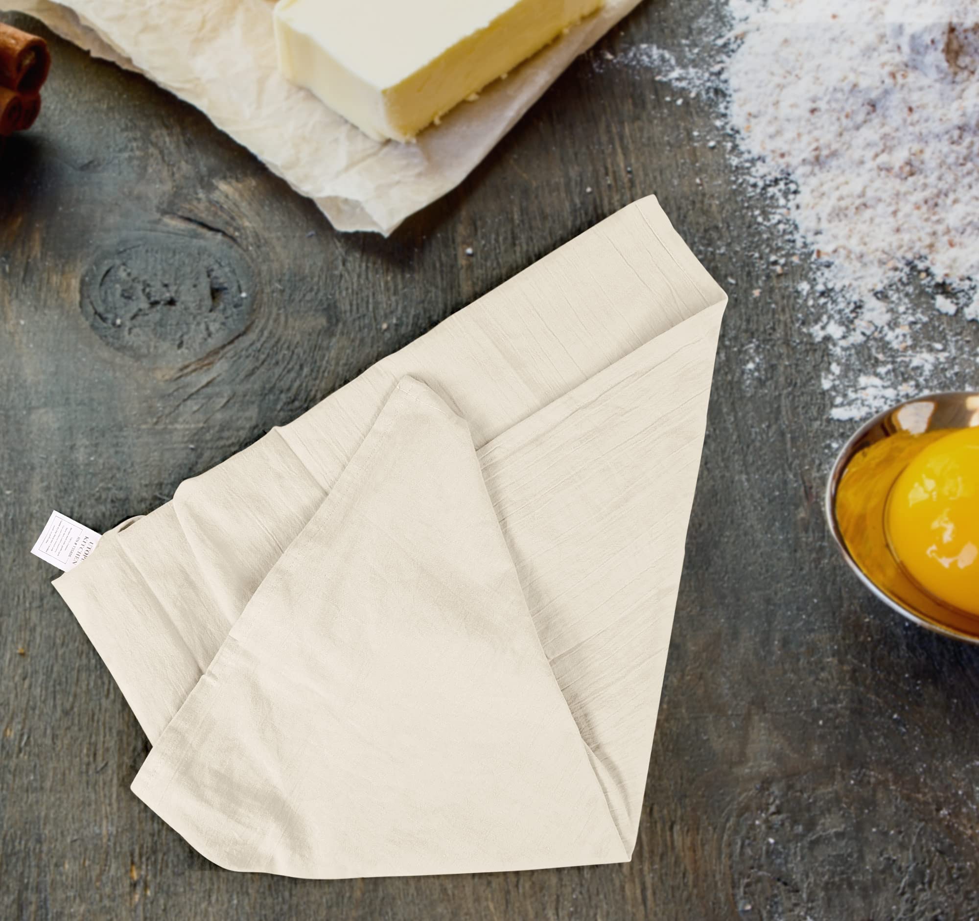 Utopia Kitchen Natural Flour Sack Towels [6 Pack - 28 x 28 Inch] 100% Cotton Tea Towels for Cleaning & Drying - Highly Absorbent Kitchen Dish Cloth