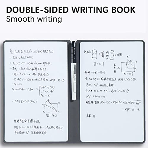 naixue Dry Erase Notepad - 6.3 X 9.53 Inch Leather Dry Erase Notepad Set - Erasable A5 Meeting Lapboard for Group Discussions
