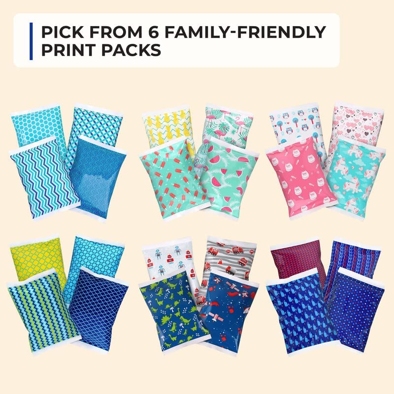 Thrive Ice Packs for Lunch Bags (4-Pack) - Reusable Soft Gel for Camping, Beach, Picnics, Injuries, and Cooler