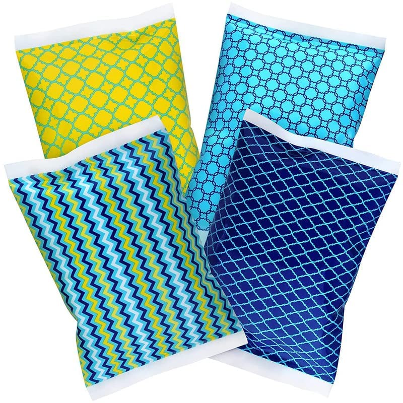 Thrive Ice Packs for Lunch Bags (4-Pack) - Reusable Soft Gel for Camping, Beach, Picnics, Injuries, and Cooler