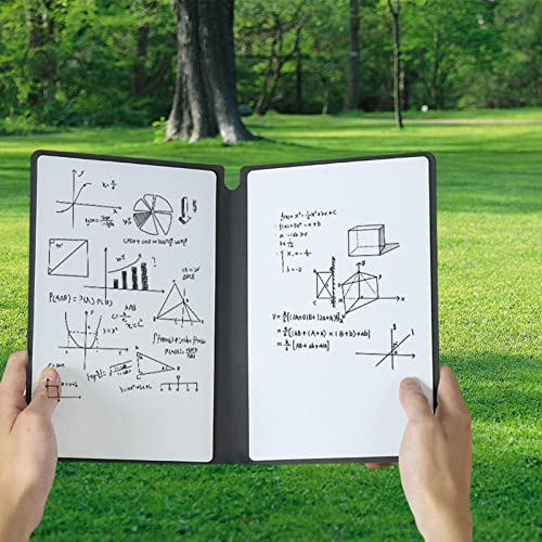 naixue Dry Erase Notepad - 6.3 X 9.53 Inch Leather Dry Erase Notepad Set - Erasable A5 Meeting Lapboard for Group Discussions