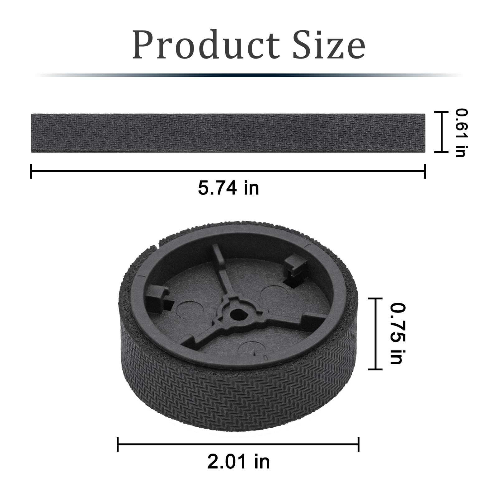 ilovelife Replacement Braava Wheels Tires Parts Kit - 2 Caster Wheels 2 Wheel Tires for iRobot Braava 380 380t 320 Mint 4200 5200C Mopping Robot Accessories