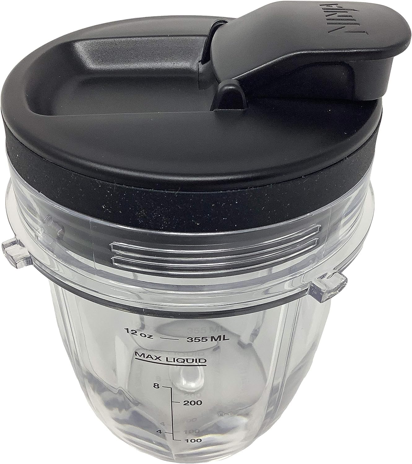 Genuine Nutri Ninja 2-Pack 12oz Tritan Cup w/Spout Lid for Auto-iQ BL450 BL456 BL480 BL482 BL490 BL494 BL641 BL680 BL681 BL682 BL687 BL2012 BN750 BN800 BN805 NN102 Blender