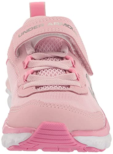 Under Armour Girls' Pre-School Assert 9 Alternate Closure, (601) Prime Pink/Flamingo/Metallic Silver, 2, US