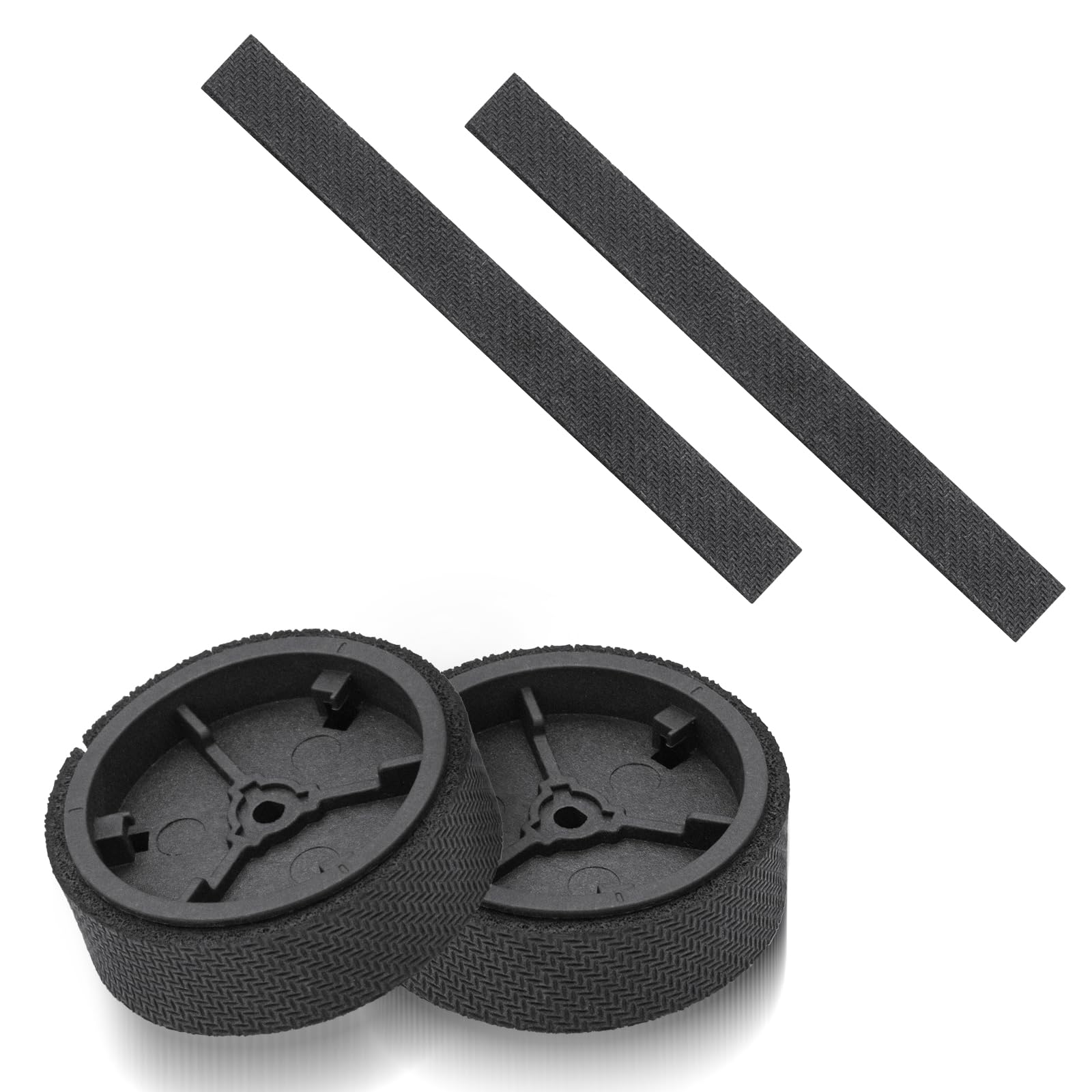 ilovelife Replacement Braava Wheels Tires Parts Kit - 2 Caster Wheels 2 Wheel Tires for iRobot Braava 380 380t 320 Mint 4200 5200C Mopping Robot Accessories