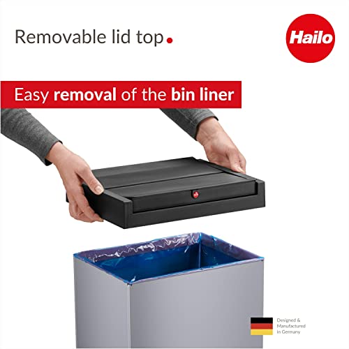 Hailo Big Box 50 Swing Waste Bin, Silver