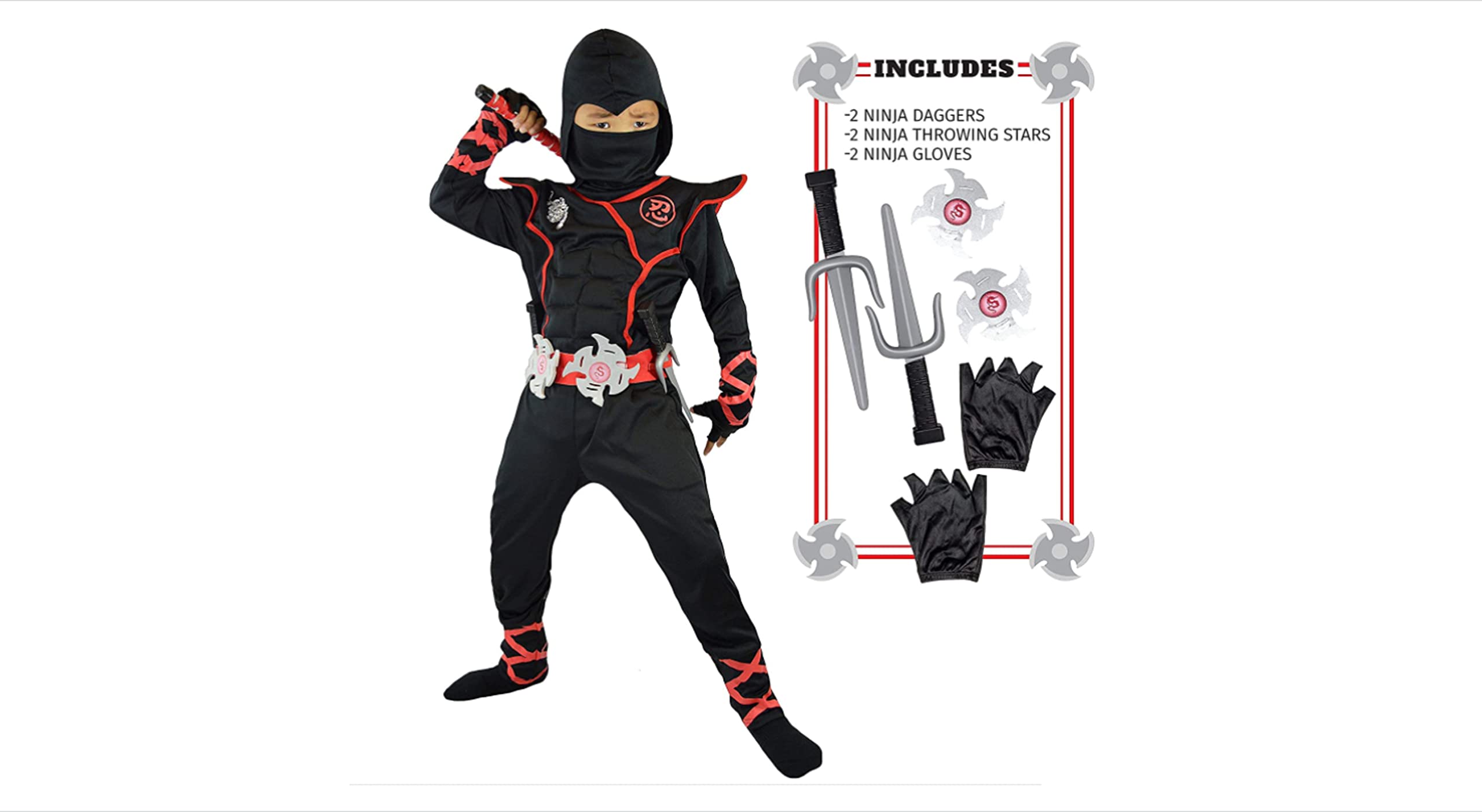 Halloween boy Ninja Luxury Children's Clothing Ninja Children's Ninja Costume Black Warrior