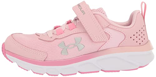 Under Armour Girls' Pre-School Assert 9 Alternate Closure, (601) Prime Pink/Flamingo/Metallic Silver, 2, US