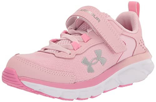 Under Armour Girls' Pre-School Assert 9 Alternate Closure, (601) Prime Pink/Flamingo/Metallic Silver, 2, US