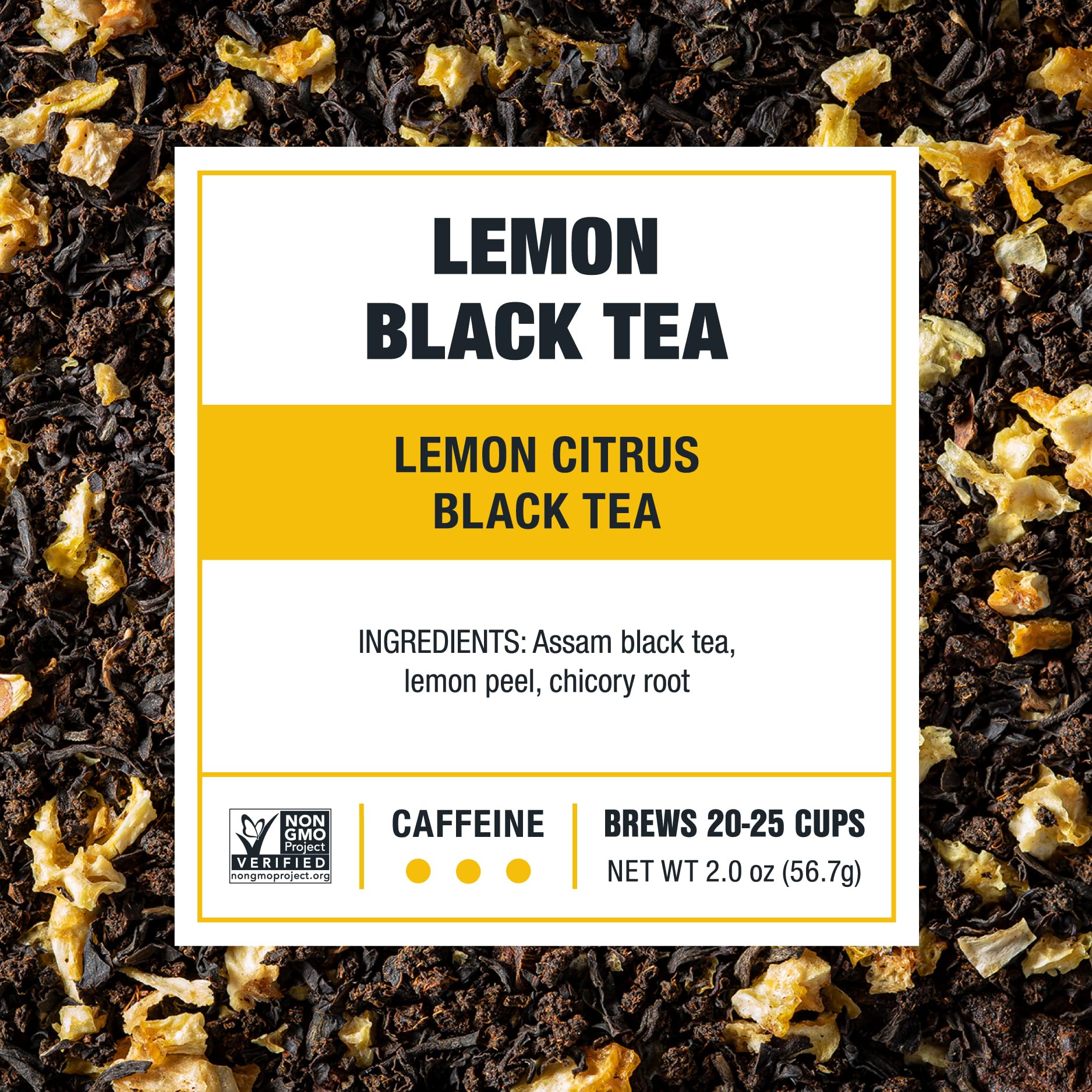 Tiesta Tea - Lemon Black Tea | Loose Leaf | Lemon Citrus Black | Premium Blend | High Caffeinated | Makes Hot or Iced | Brews Up to 25 Cups | 2 Ounce Resealable Pouch