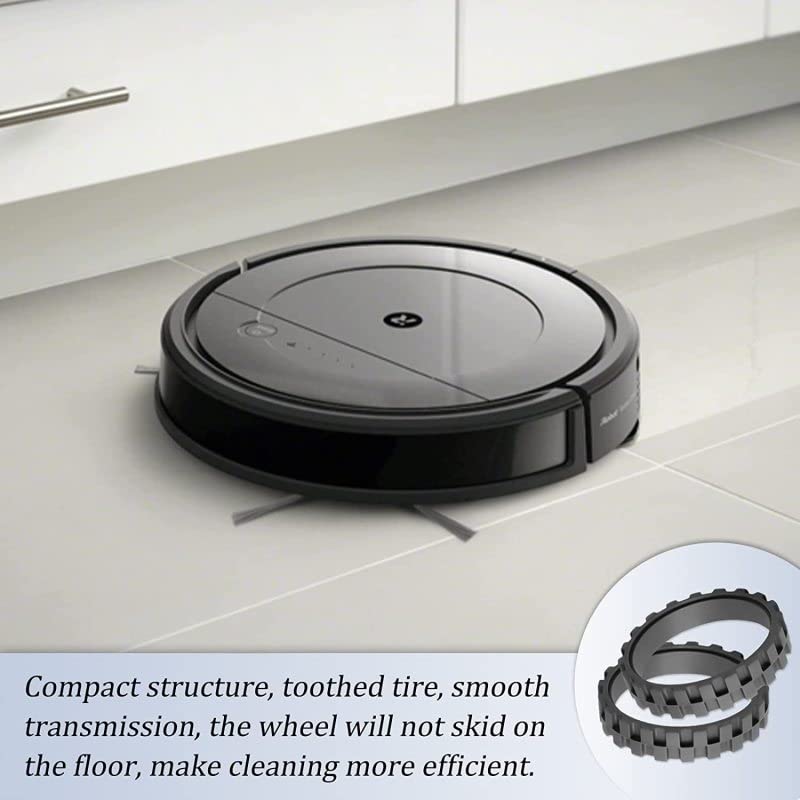 Replacement Tires for IROBOT ROOMBA Wheels Series 500 600 700 800 900 E5 E6 I7 Vacuum Parts Anti-slip and Great Adhesion (2)