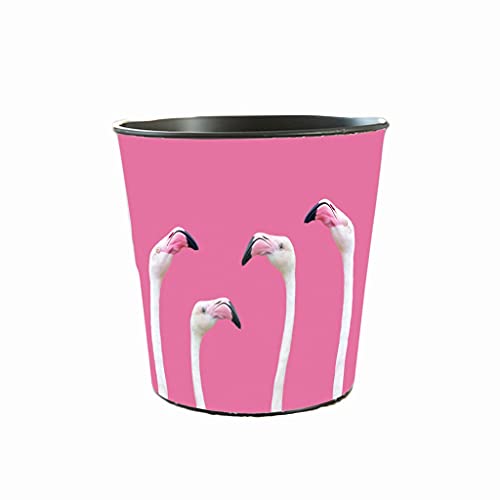 Waste & Recycling Vintage Decorative Trash Can,PU Leather Decorative Trash Can Garbage Can Waste Basket Office Bathroom Garbage Container Bin Indoor Dustbins Trash Can Bins (Color : E)