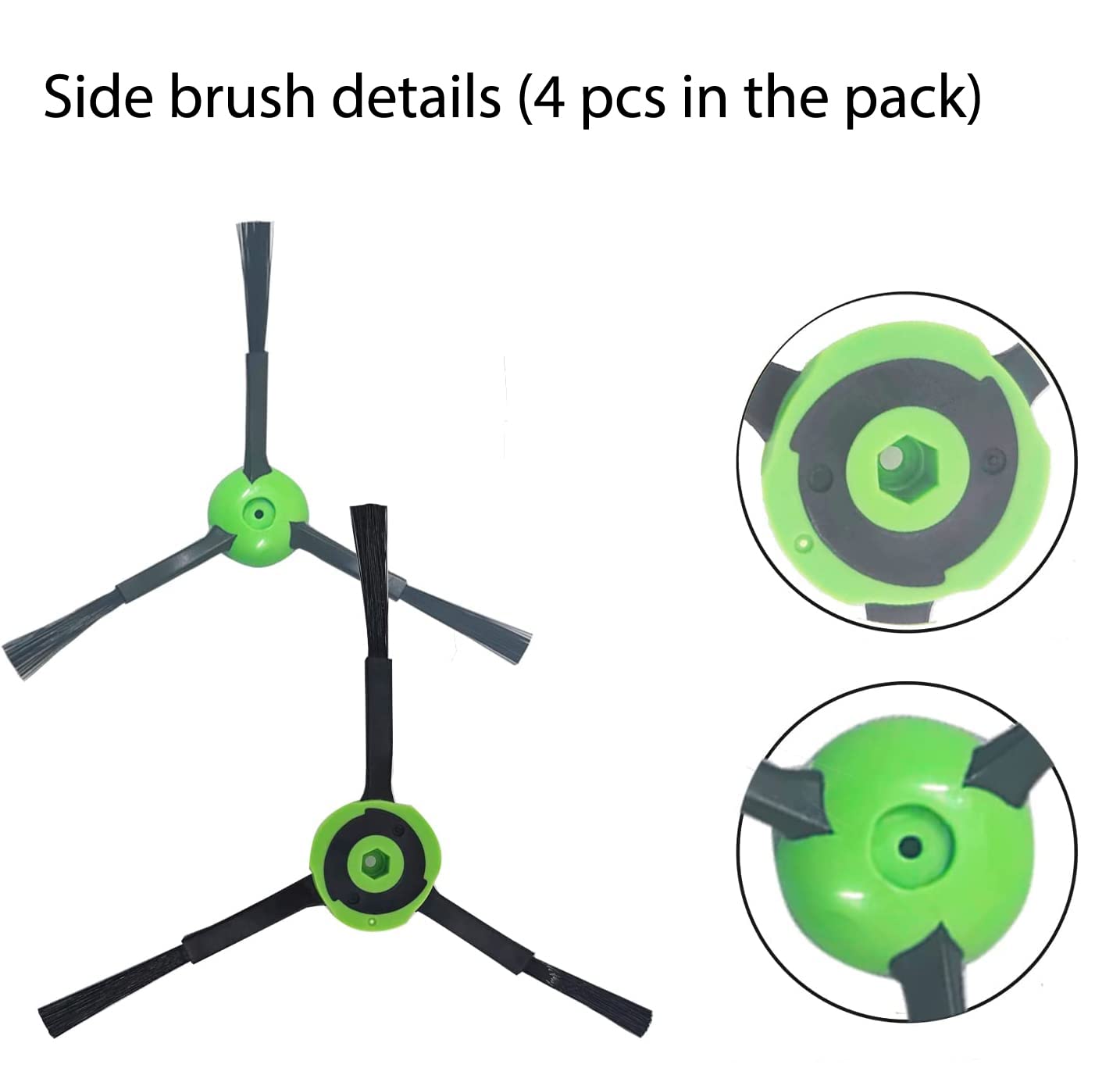 JoyBros Replacement Parts Specific for iRobot Roomba Combo/j7+ (ONLY) Vacuum Cleaner Accessories : 1 Set Rubber Brushes & 4 Filters & 4 Side Brushes & 3 Vacuum Bags