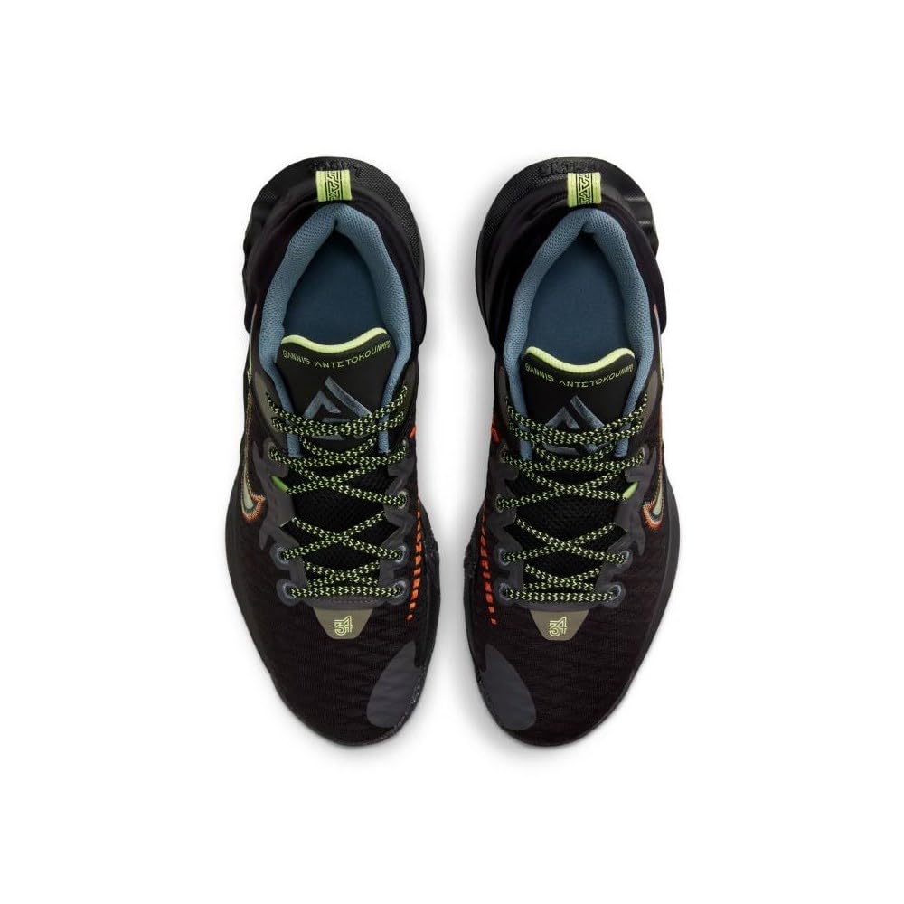 Nike Men's Giannis Immortality Athletic Basketball Shoes, Black/Limelight/Ozone Blue, 11