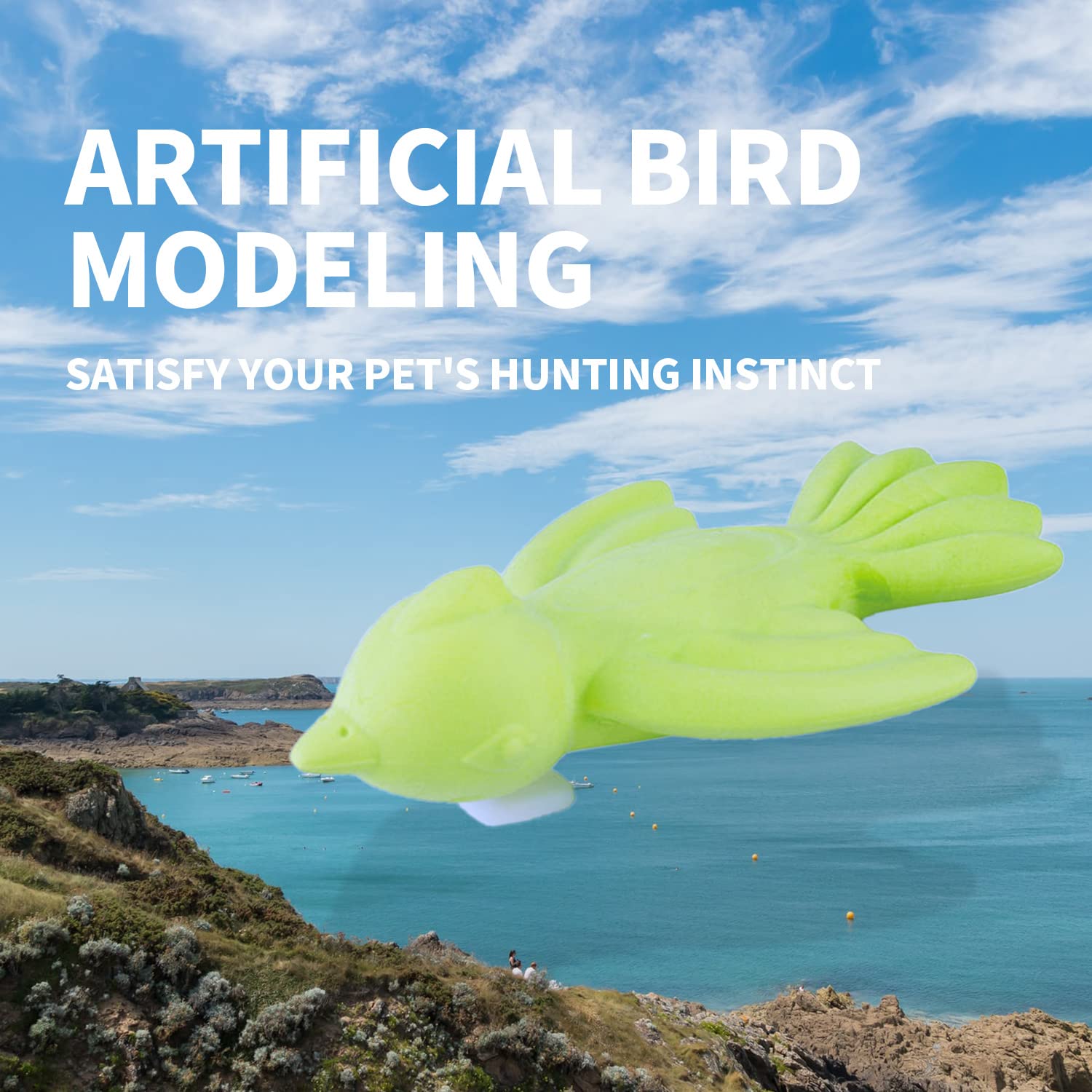 ALL FOR PAWS Dog Flying Toy, Mallard Interactive Dog Toys with Slingshot,Duck Hunting Pet Toys