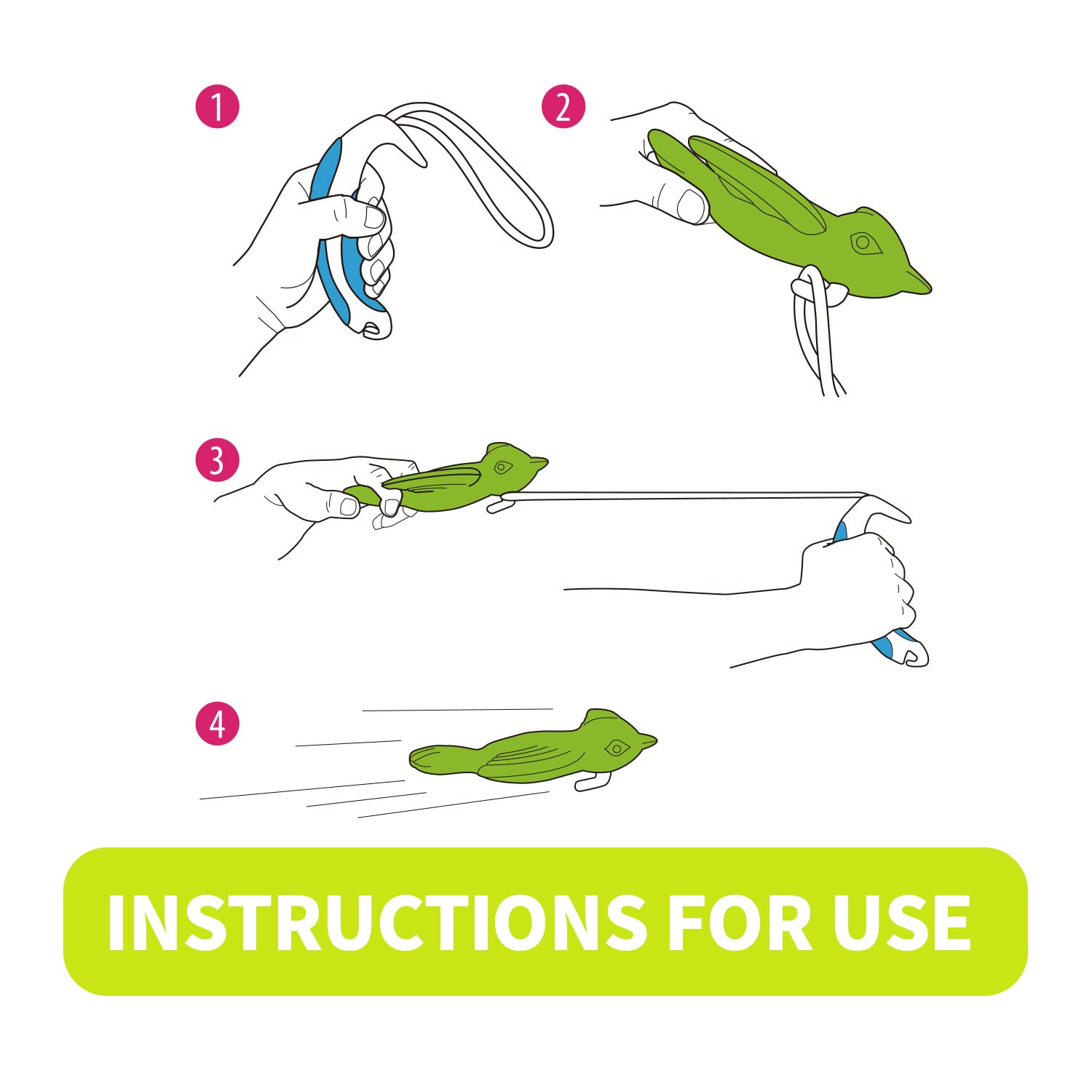 ALL FOR PAWS Dog Flying Toy, Mallard Interactive Dog Toys with Slingshot,Duck Hunting Pet Toys