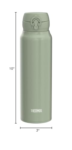 Thermos JNL-756 SMKKI Vacuum Insulated Portable Mug, 25.4 fl oz (750 ml), Smoked Khaki, Easy to Clean, Lightweight Type, One-Touch Opening, Stainless Steel Bottle, Hot and Cold