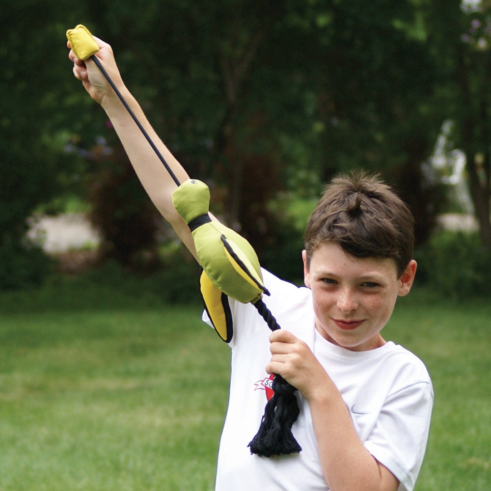 Hyper Pet Flying Series Fetching Dog Toys β Mini Duck Interactive Dog Toy Slingshots Up To 40 ft β Floats on Water