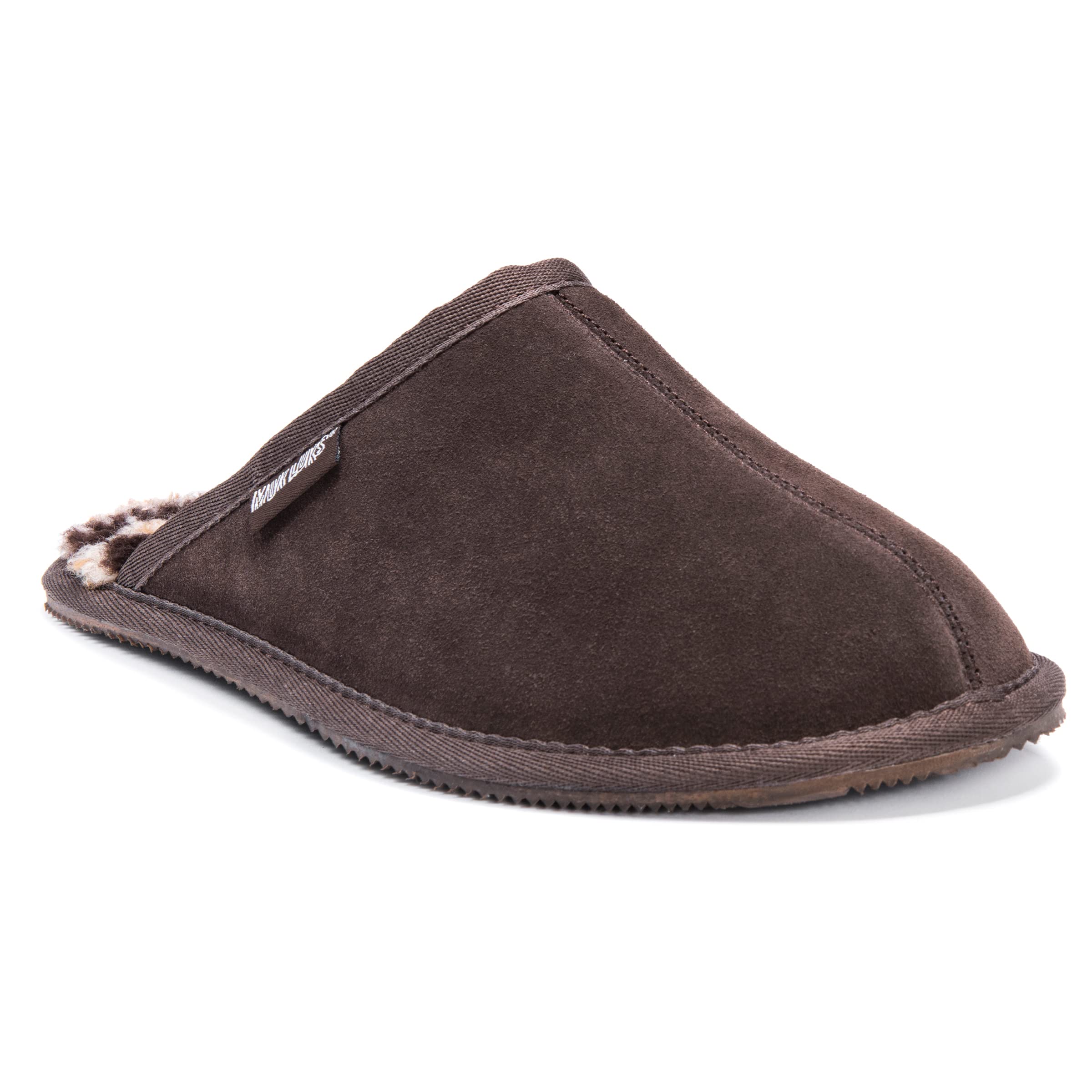 MUK LUKS mens Dave Slipper, Chocolate, 10 US