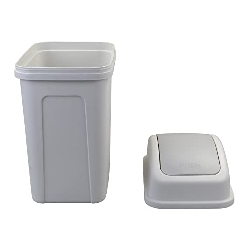 Sosody 4.5 Gallon Swing Top Garbage Can, Plastic Trash Bin with Lid, 3 Pack
