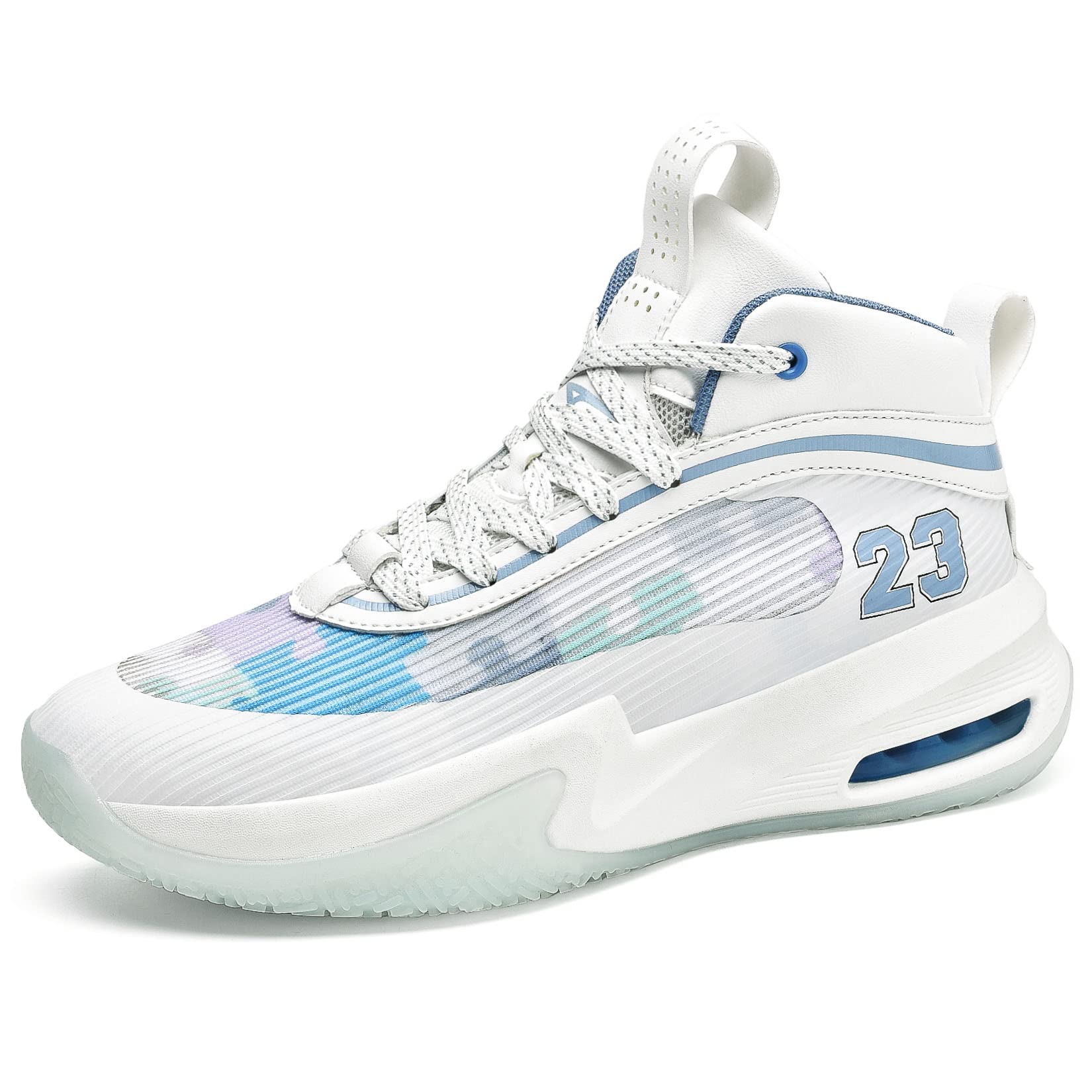 ASHION Boys Girls Shoes Sneakers Kids Shoes Boy's Basketball Shoes for Kids Basketball Shoes Tennis Shoes Non-Slip Sneakers(5,A-Blue)