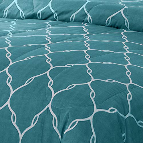 Shatex Green Twin Size Comforter Set (90x68Inch) 2 Pieces for Twin/Twin XL Size Bed,Bedding Comforter Sets with 1 Twin Comforter,1 Pillow Sham (20x26Inch),Ultra Soft 100% Microfiber Polyester