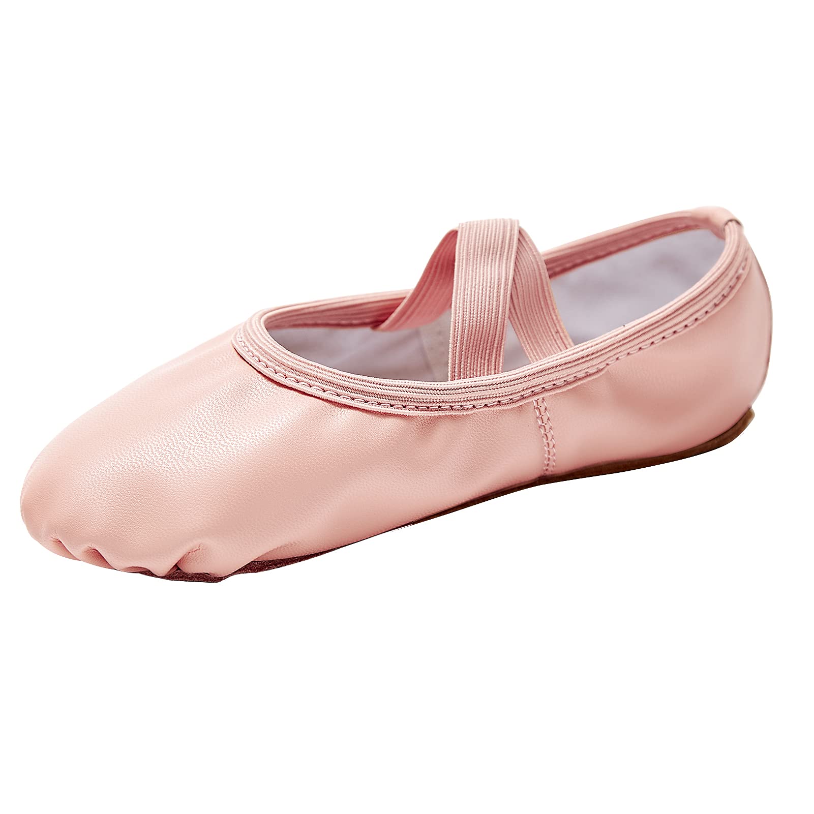 Stelle Ballet Shoes for Girls Toddler Dance Slippers Soft Leather Ballerina Boys Shoes for Toddler/Little Kid/Big Kid/Women(Ballet Pink, 2ML)