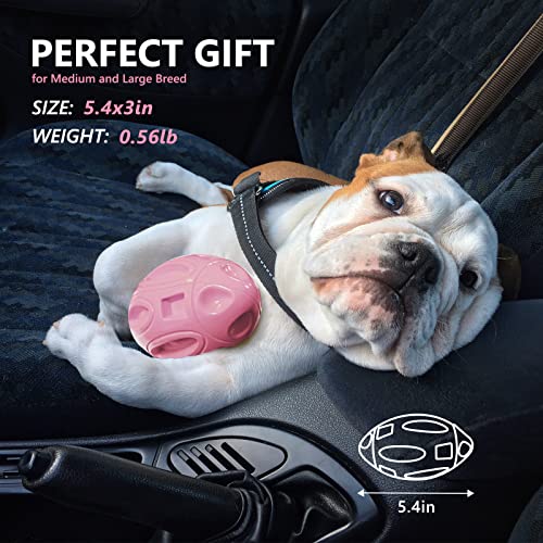 EASTBLUE Squeaky Dog Toys for Aggressive Chewers: Rubber Puppy Chew Ball with Squeaker, Almost Indestructible and Durable Pet Toy for Medium and Large Breed