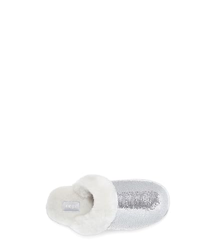 UGG Women's Scuffette Ii Mirror Ball Slipper, Silver, 8